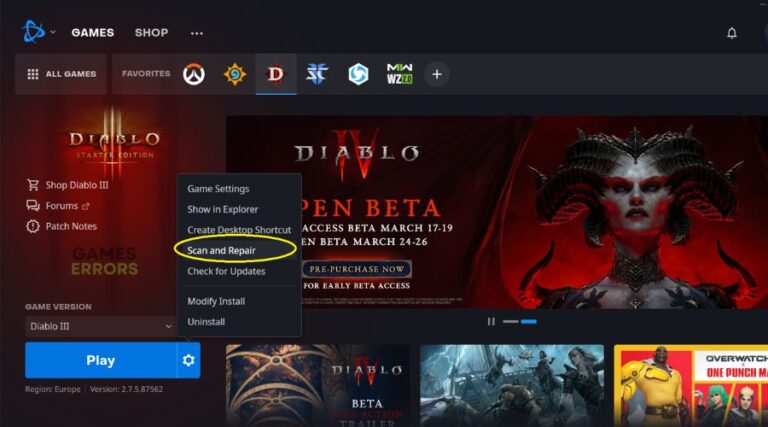 Diablo 3 Error Code 395002: Fix it Quickly