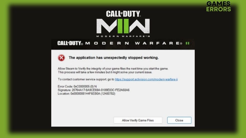 Error Code 0xc0000005 Modern Warfare 2 Quick Fixes Error Code 0xc0000005 Modern Warfare 2 Quick Fixes