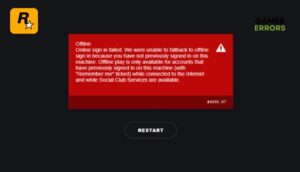 Rockstar Games Launcher Offline Mode Error [Fixed]