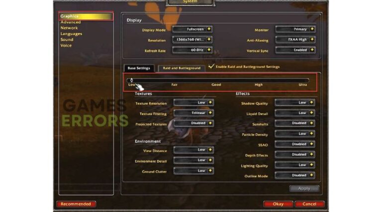 LUA Error in WoW (World of Warcraft): Fix It On Any Version