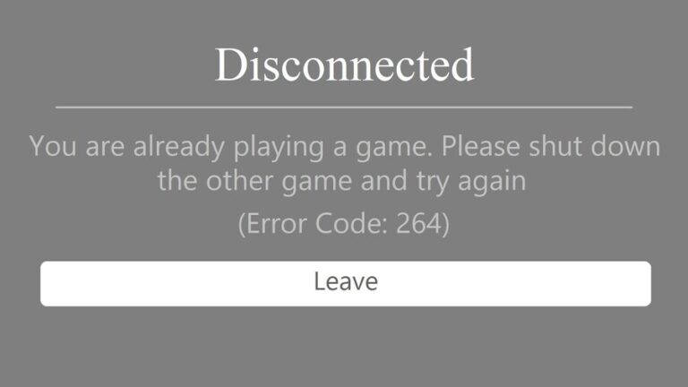 Error code 264 in Roblox: Apply These Simple Solutions